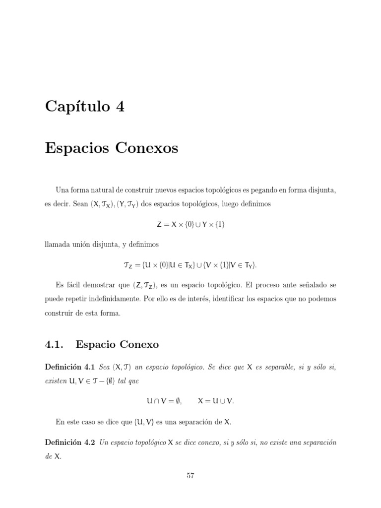 Un análisis de los espacios conexos y sus propiedades | PDF | Topología ...