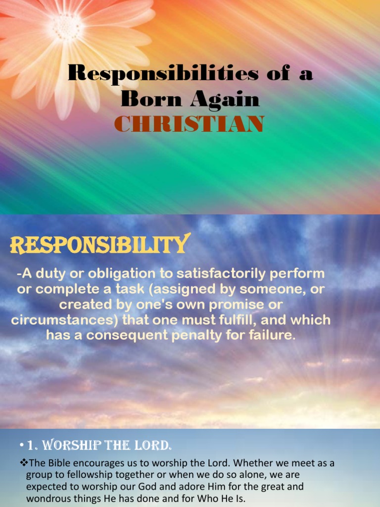 Responsibilities of A Born Again CHRISTIAN | PDF