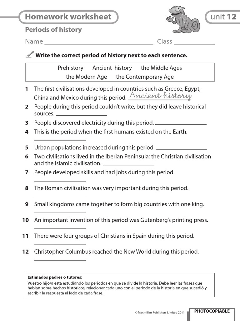 Ancient History: Homework Worksheet | PDF | Social Science | History