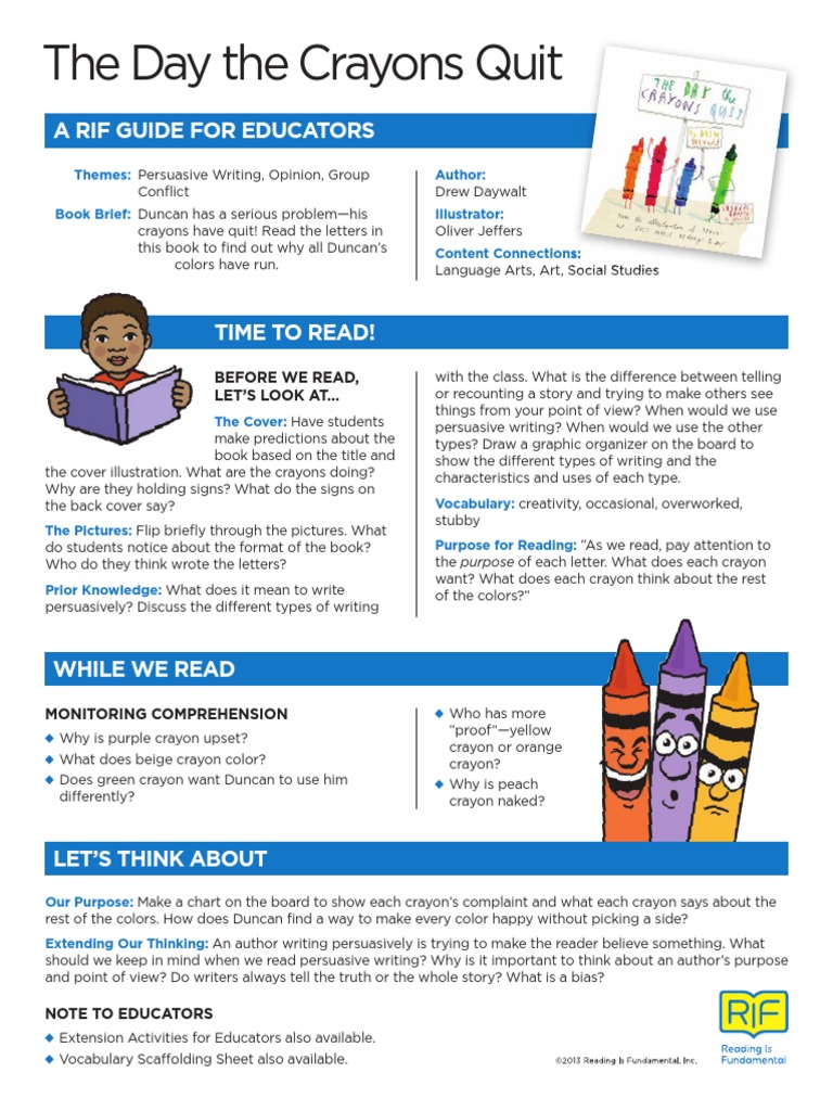 Crayons - Lesson-Rif The Day The Crayons Quit PDF | PDF | Paintings