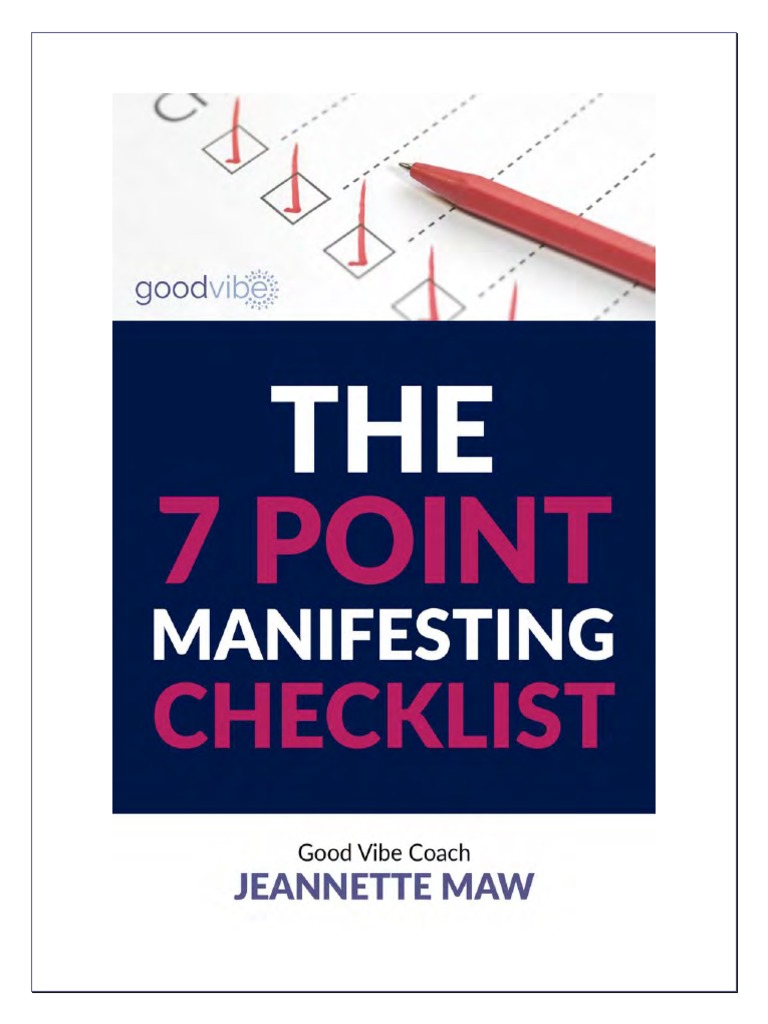 7 Point Manifesting Checklist PDF | PDF | Psychological Concepts ...
