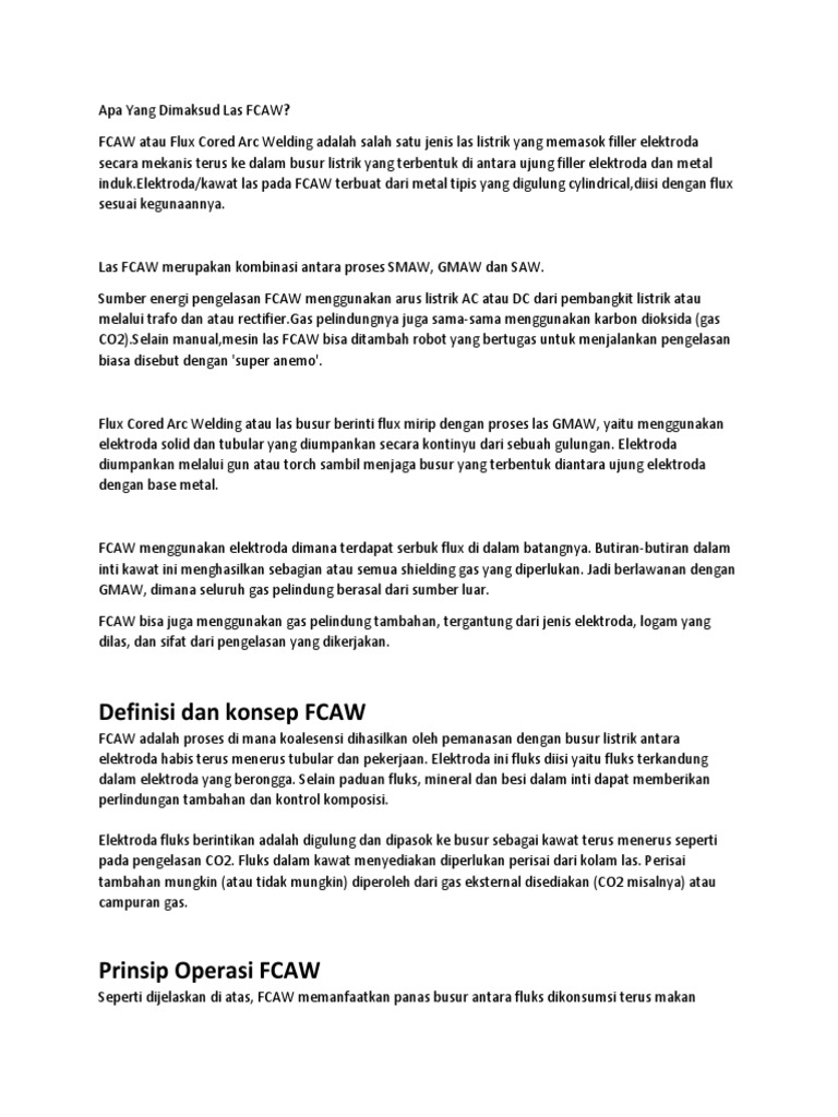 FCAW | PDF