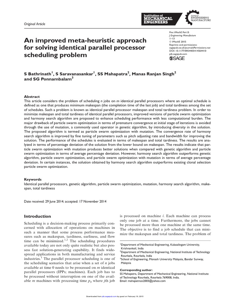 SAGE Badrinath | PDF | Metaheuristic | Mathematical Optimization