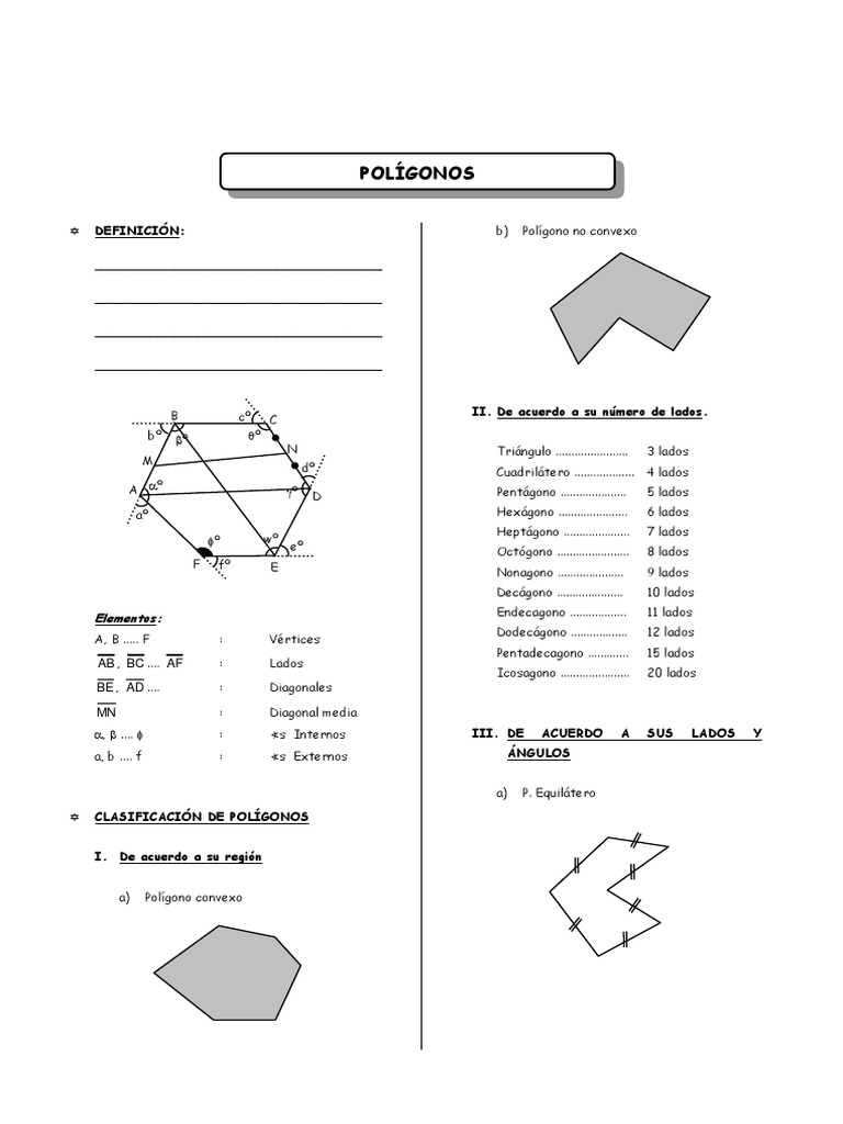 7 - Poligonos | PDF | Matemática Elemental | Geometría del plano euclidiano