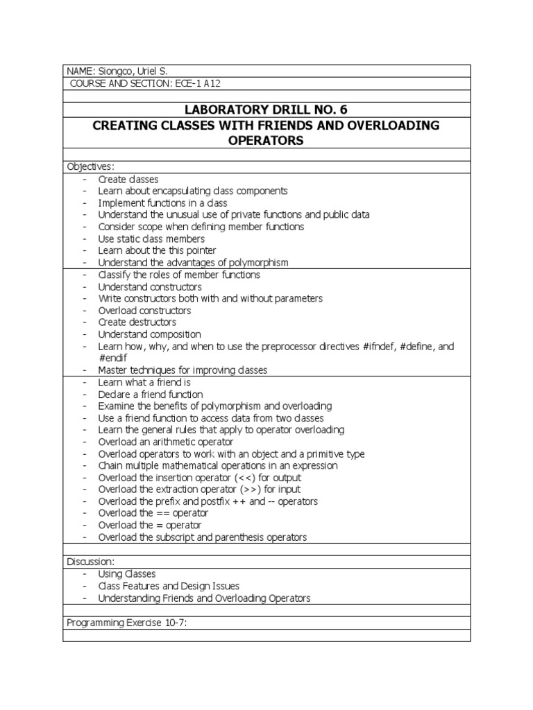 Report 6 Pdf Class Computer Programming Method Computer Programming