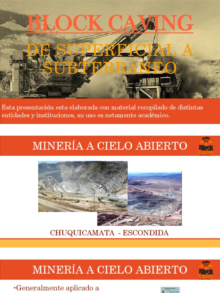 Block Caving Basico | PDF | Minerales de elementos nativos | Minería
