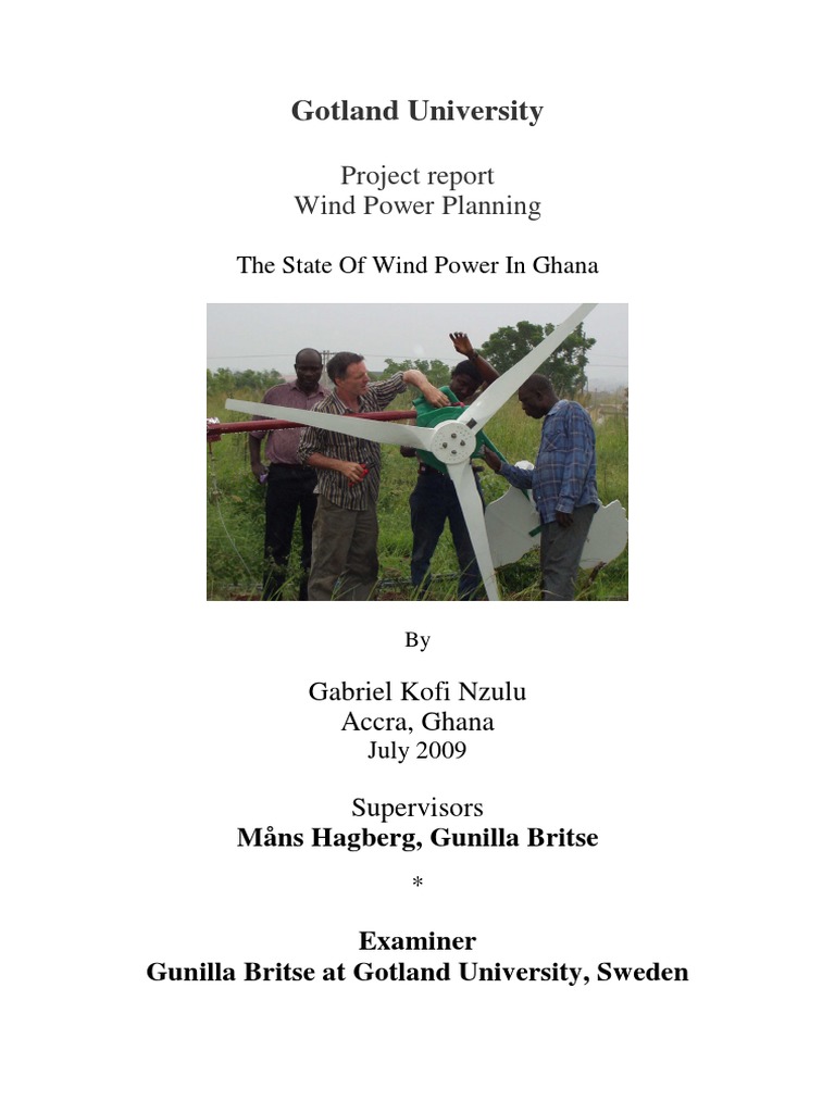 Project Report Windpower Planning 1 | PDF | Wind Power | Liquefied ...