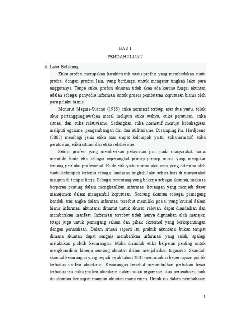 Etika Profesi Akuntansi dan Tanggung Jawab | PDF | Pengelolaan Keuangan & Uang