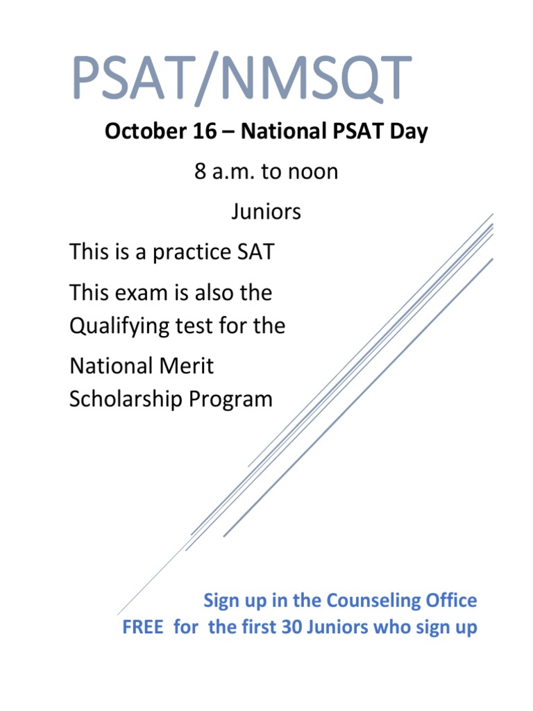 Psat Flyer 2019 | PDF | Awards | Universities And Colleges