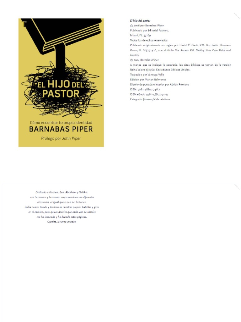 El Hijo Del Pastor - Barnabas Piper | PDF