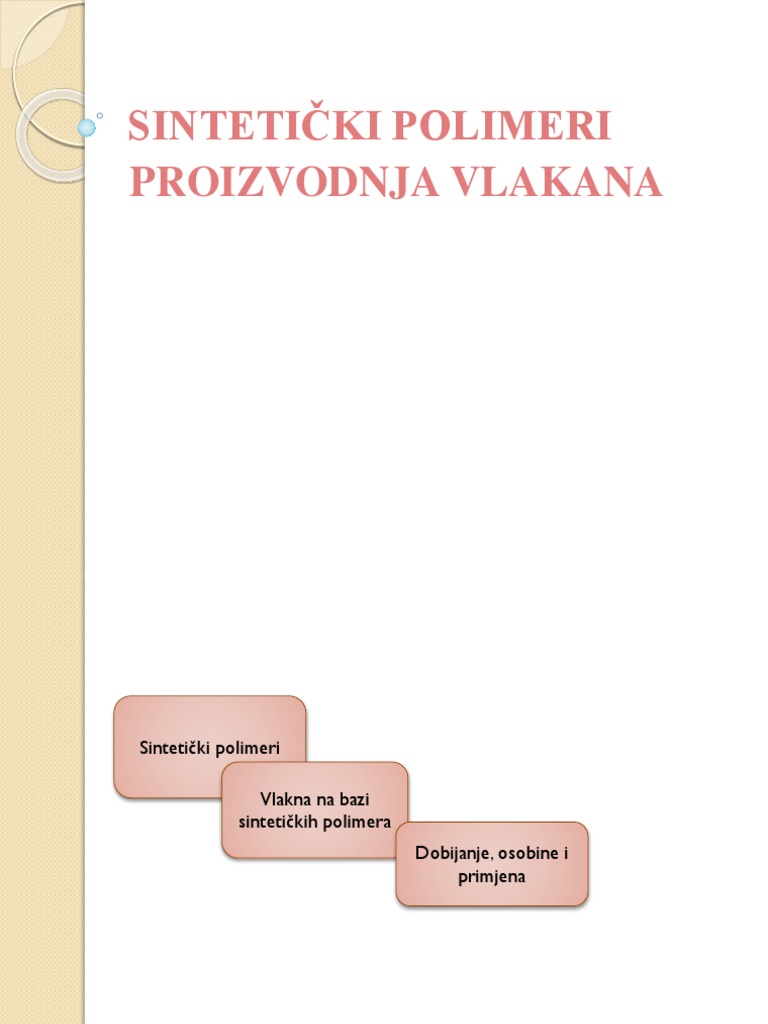Sintetički Polimeri | PDF
