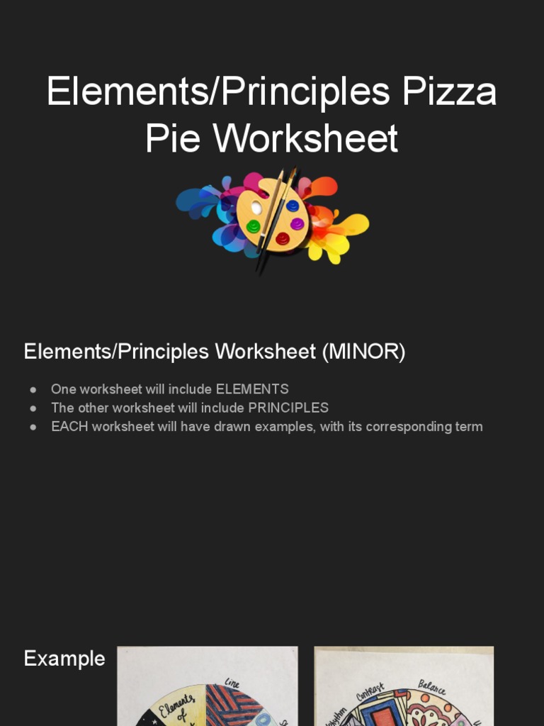 Pizza Elements and Principles Worksheet | PDF