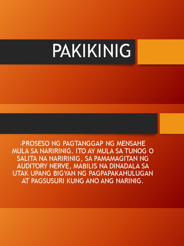 PAKIKINIG | PDF