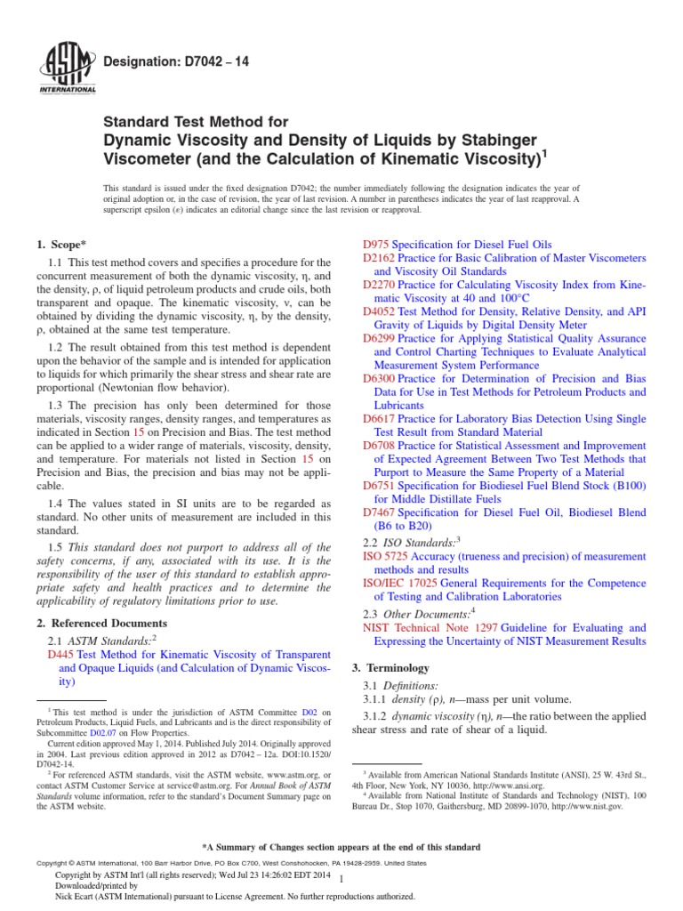 ASTM D7042.1380807-1 - Dynamic Viscosity SVM 3000 | PDF | Viscosity ...