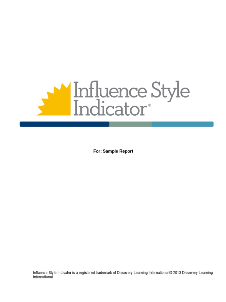 Influence Style Indicator | PDF | Negotiation | Decision Making