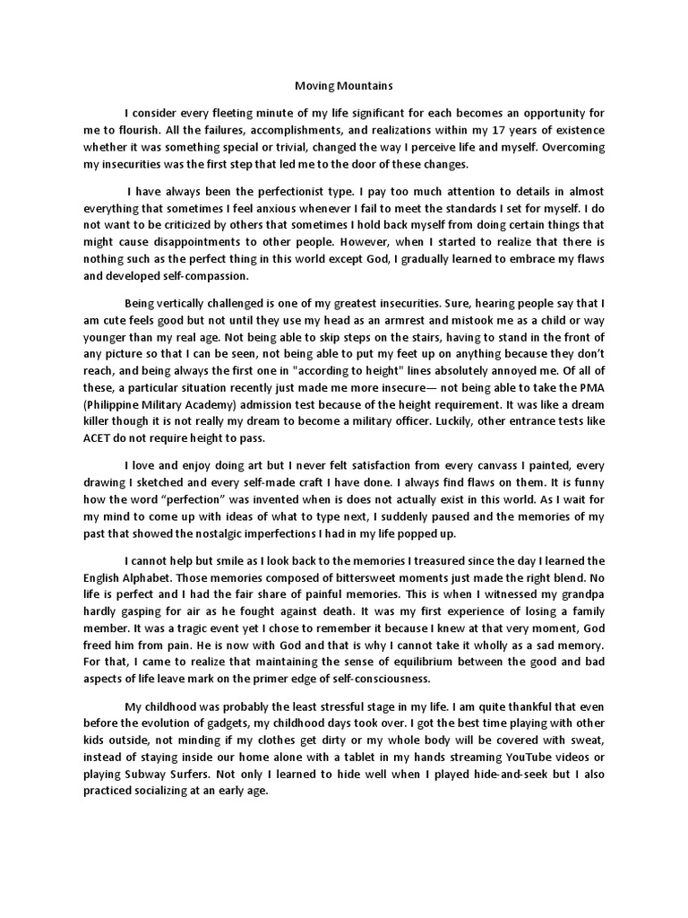 Essay For Acet - Edited | PDF | Psychological Concepts | Psychology