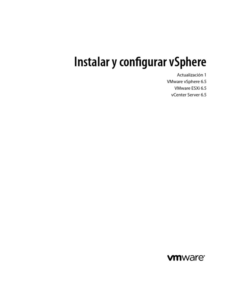 Vsphere Esxi Vcenter Server 651 Installation Setup Guide | PDF | V ...