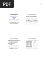 Information Theory and Coding: - Entropy - Probabilistic Information ...