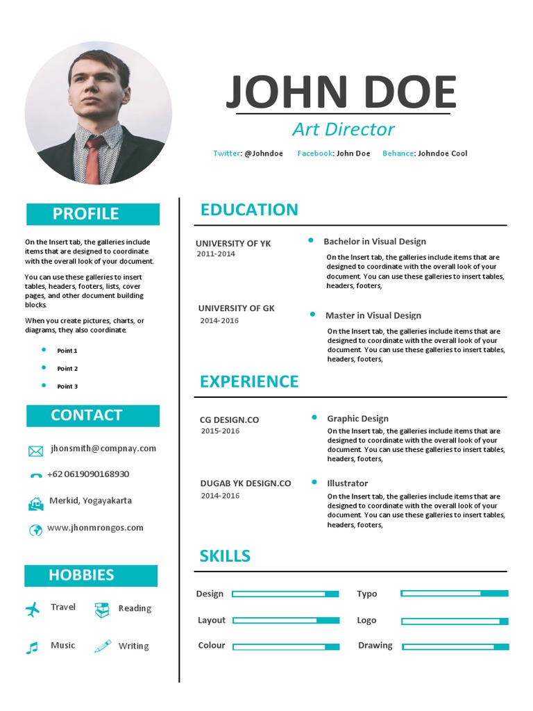 Simple Professional CV 3.0 | PDF | Graphic Design | Written Communication
