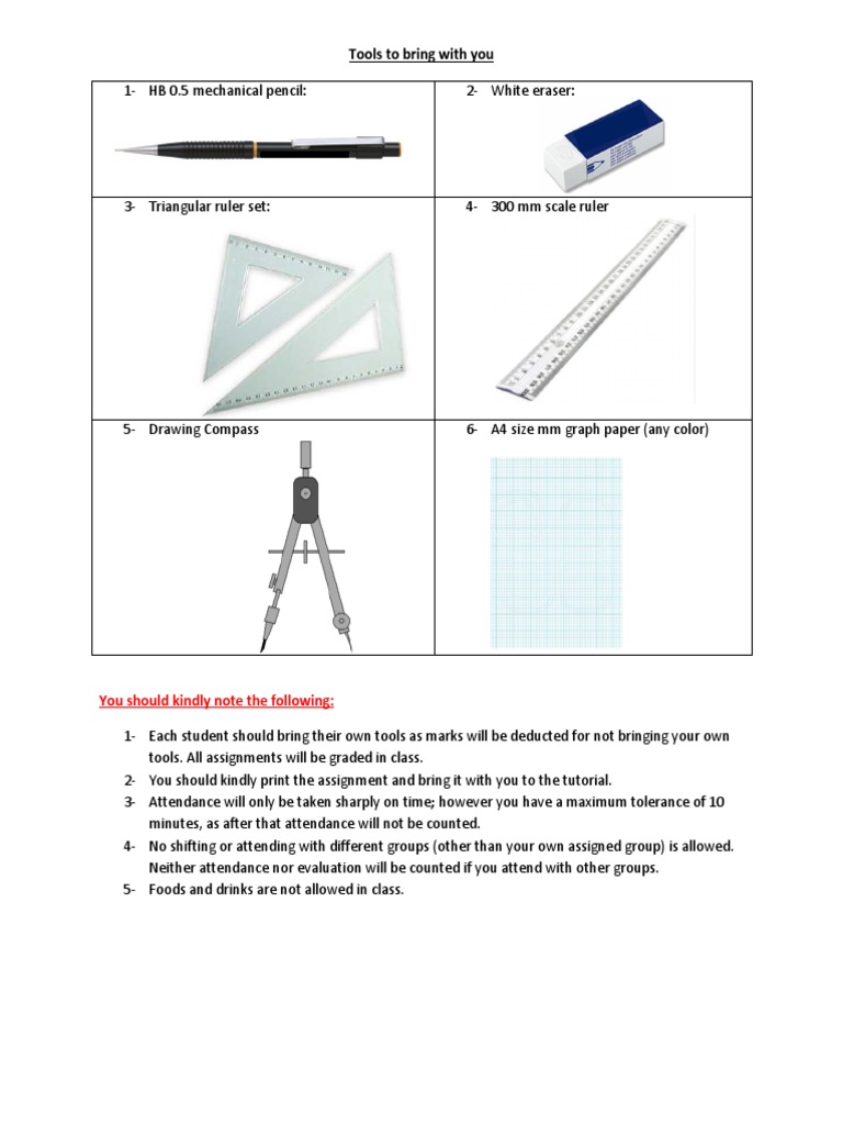 Tools To Bring With You | PDF