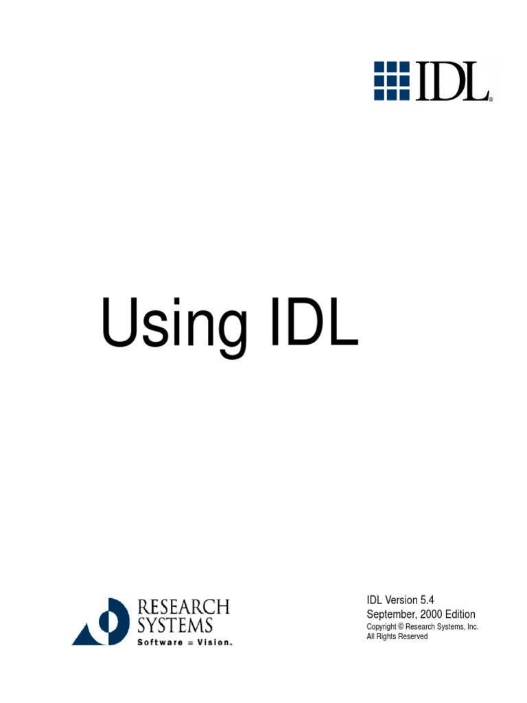 Using IDL: IDL Version 5.4 September, 2000 Edition | PDF | License ...