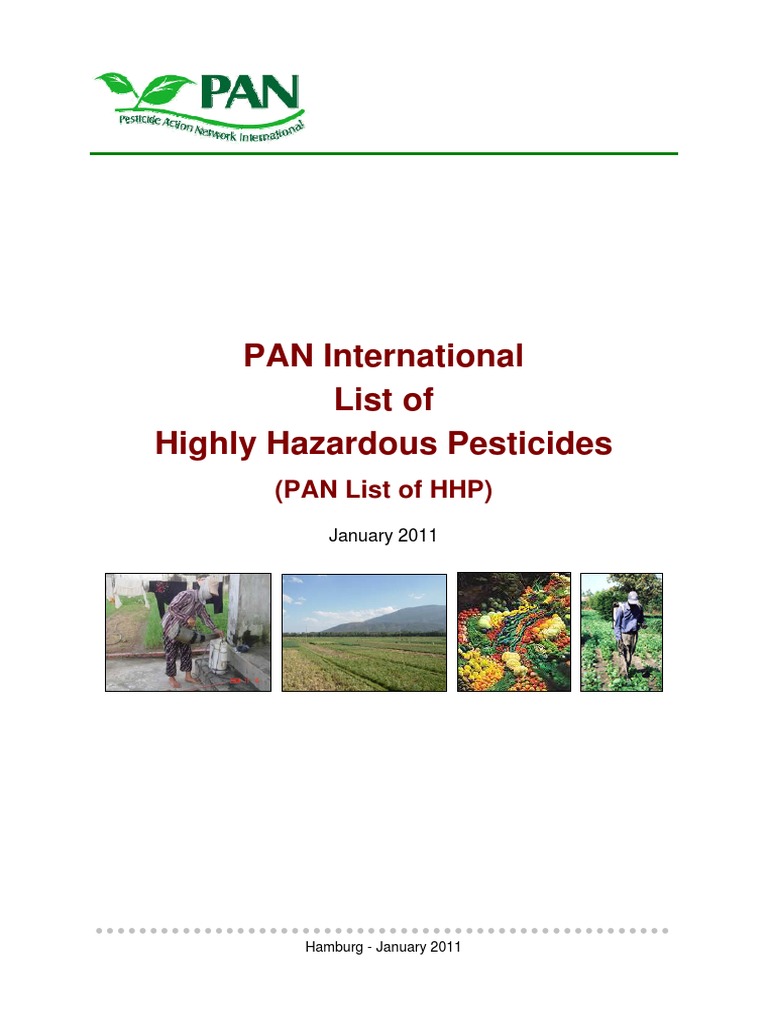 PAN List of Highly Hazardous Pesticides | PDF | European Commission ...