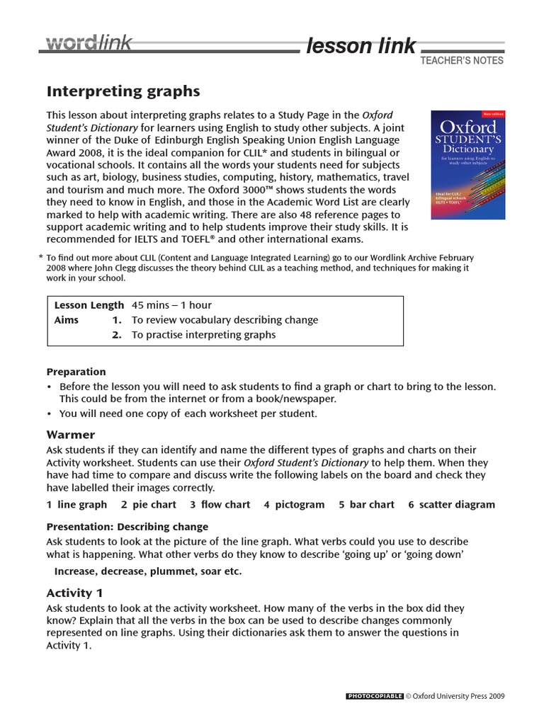 Interpreting Graphs Lesson | PDF | Adverb | Verb