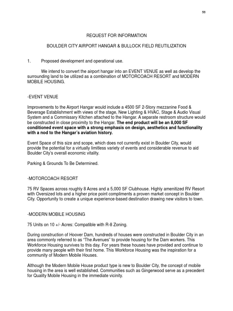 Dandy Horse Ranch Proposal | PDF | Nevada | Las Vegas