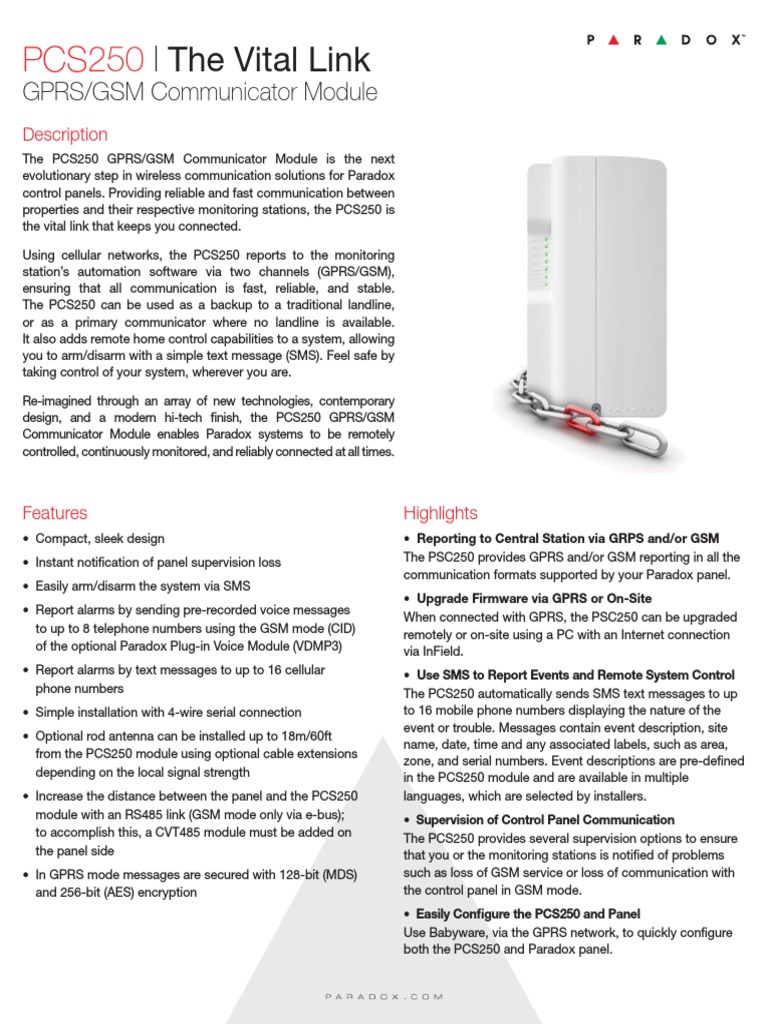 The Vital Link: GPRS/GSM Communicator Module | PDF | General Packet ...
