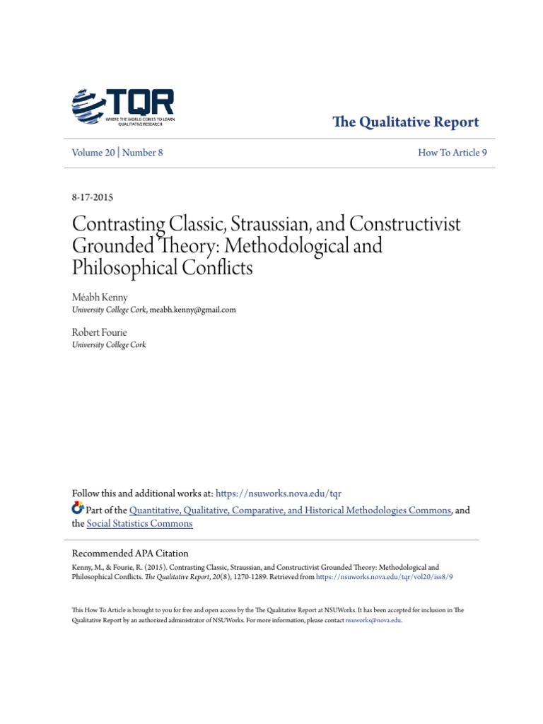 Contrasting Classic Straussian and Constructivist Grounded Theo | PDF ... Contrasting Classic Straussian and Constructivist Grounded Theo | PDF ...