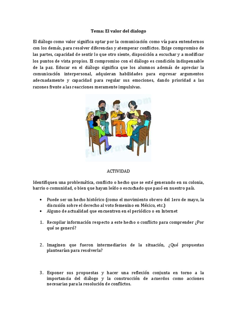 Valor del Diálogo en Conflictos | PDF