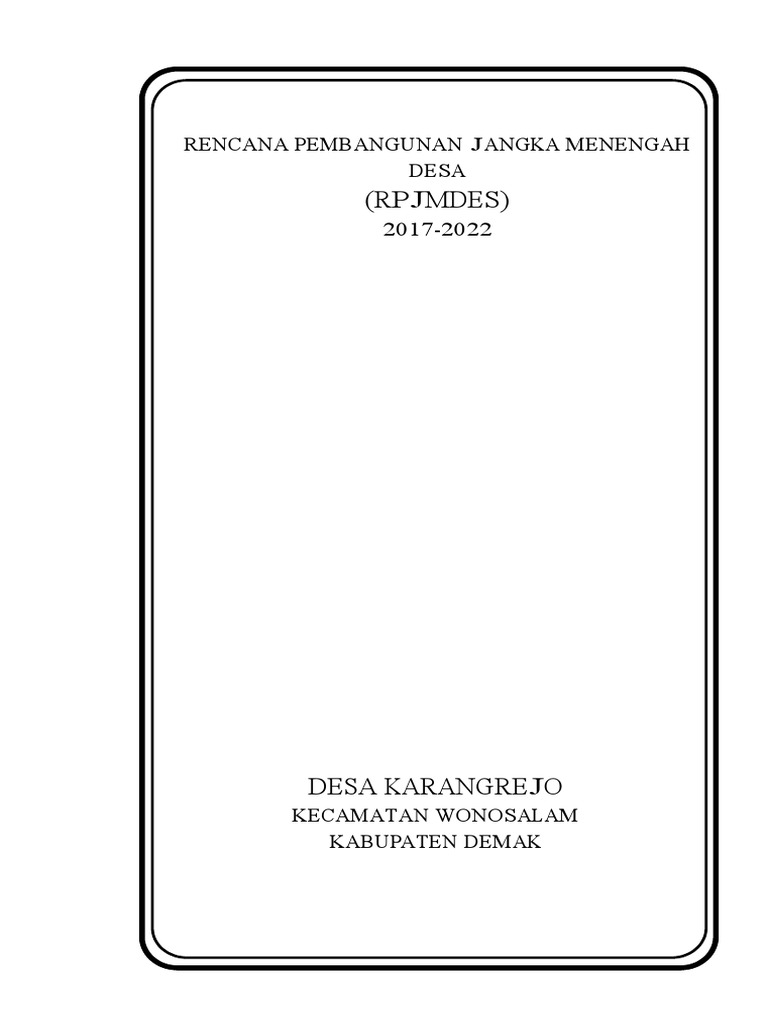 RPJMDes 2017 2022 | PDF