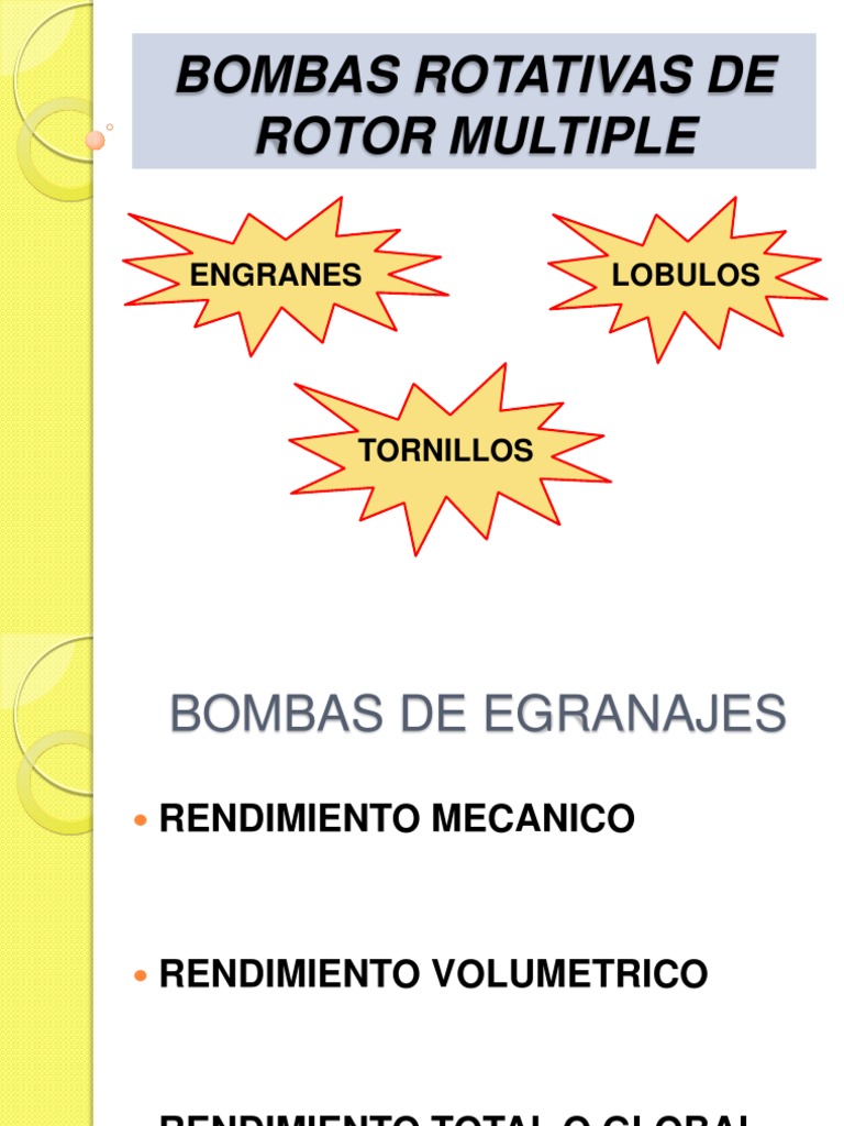 Bombas Rotativas de Rotor Multiple PDF | PDF | Bomba | Engranaje