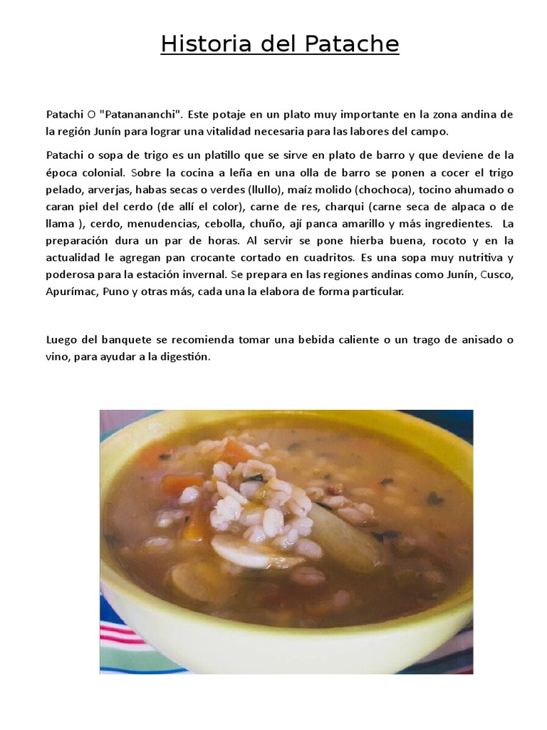 Historia Del Patache | PDF | Cocina | Cocina occidental