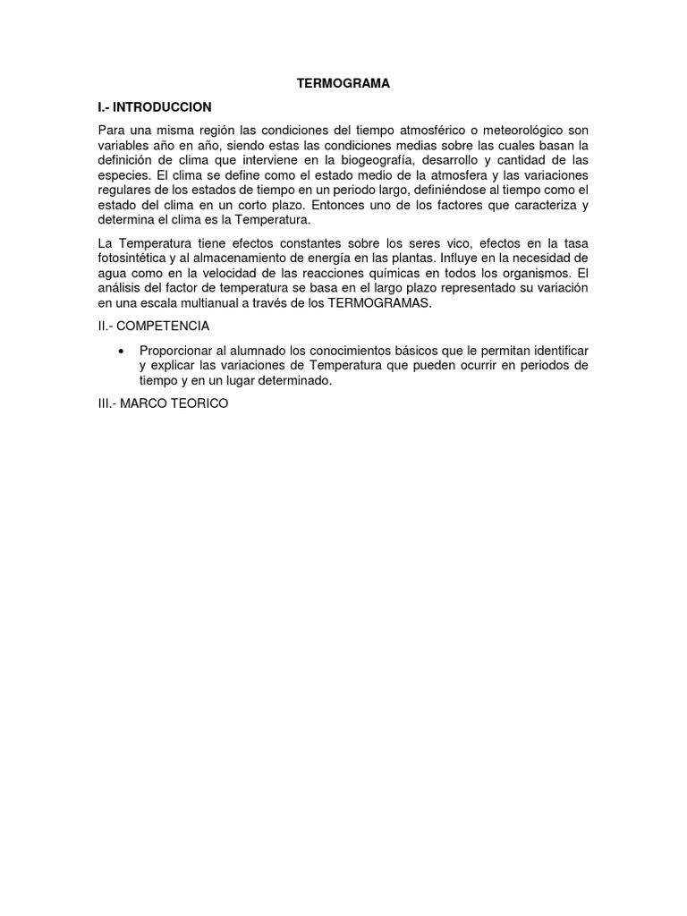 TERMOGRAMA | PDF