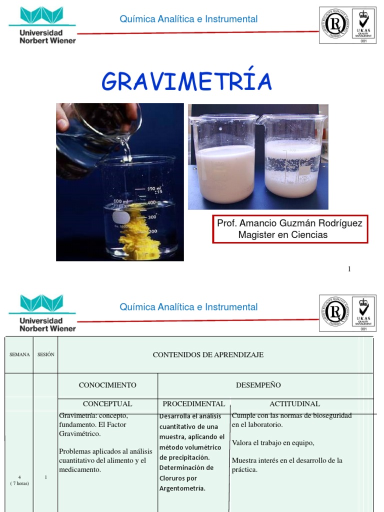 04 Gravimetria PDF | PDF | Coloide | Química