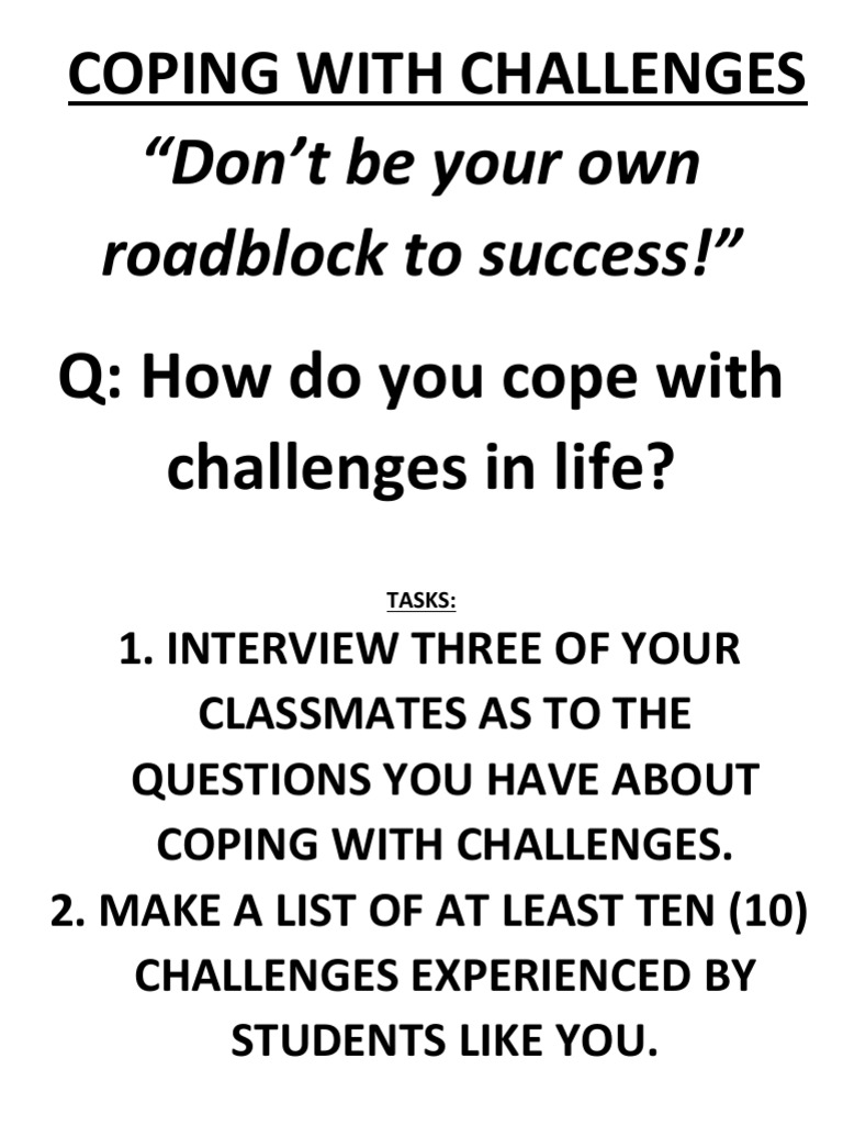 Coping With Challenges | PDF