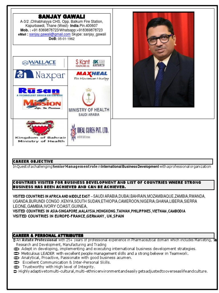 Sanjay Resume Updated-31!09!2019 | PDF | Generic Drug | Africa