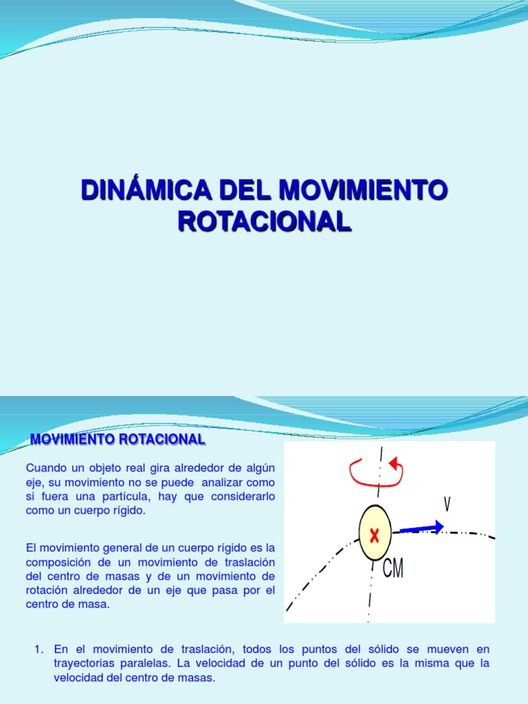 Dinamica Rotacional PDF | PDF | Rotación | Dinámica (Mecánica)