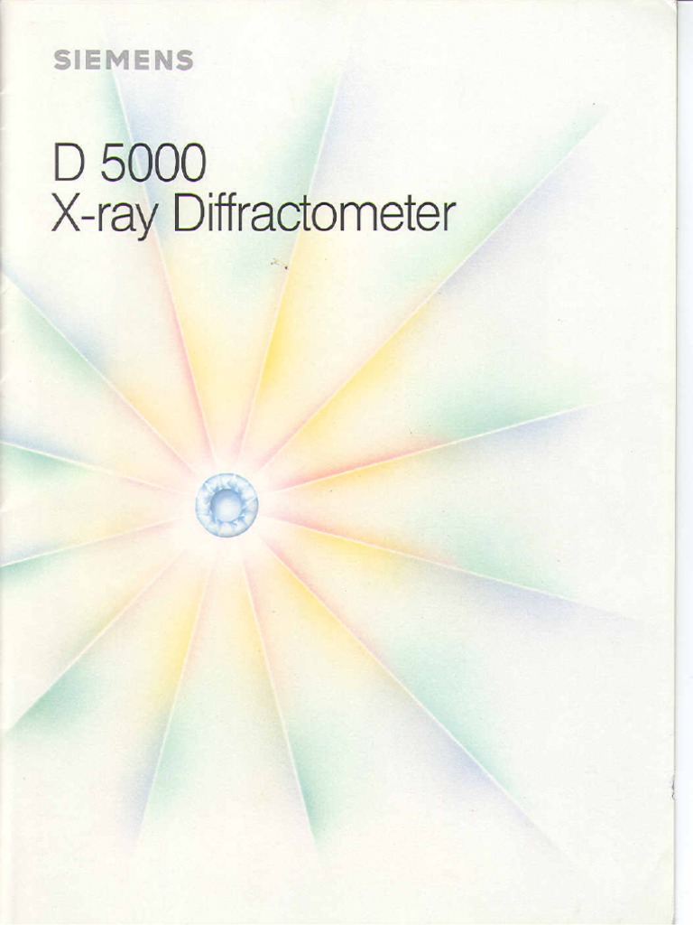Siemens D 5000 X-ray Diffractometer Overview | PDF | X Ray ...