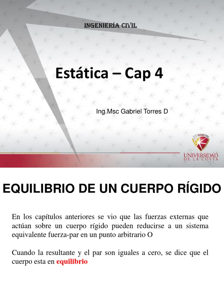 CAP 4 Estatica | PDF | Fuerza | Mecanica clasica
