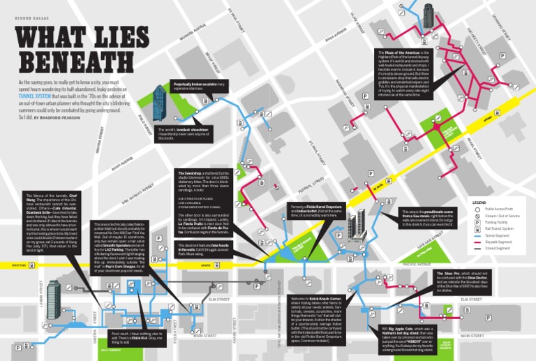Dallas Tunnel System Map | PDF | Nature | Business