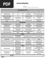 Job Interview Scoring Rubric | PDF | Job Interview | Clothing