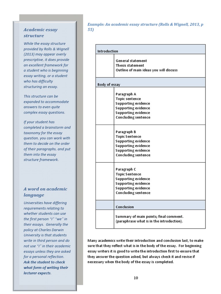 Academic Essay Structure Guide | PDF | Essays | Question