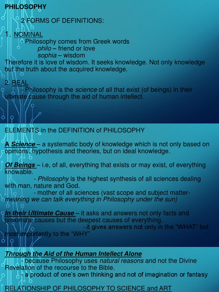 Philo - Friend or Love Sophia - Wisdom: Philosophy | PDF | Science ...