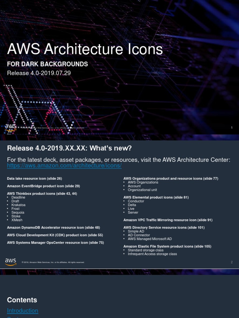 AWS Architecture Icons Deck For Dark BG 20190729 | PDF | Amazon Web ...