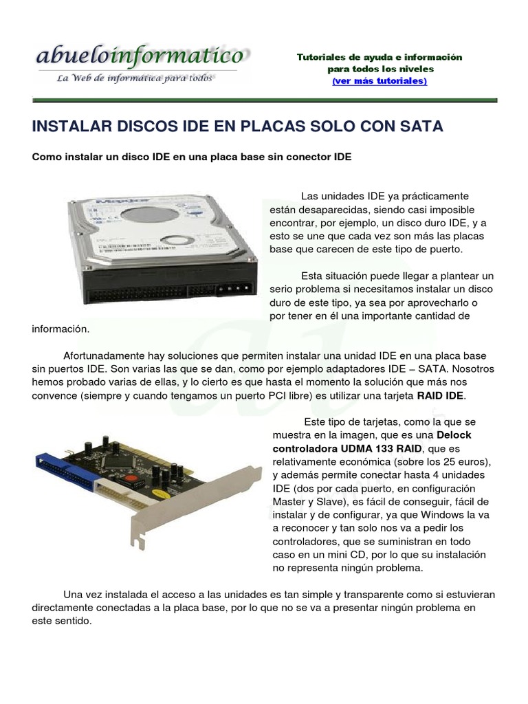 Disco Duro IDE SATa | PDF | Disco duro | Información
