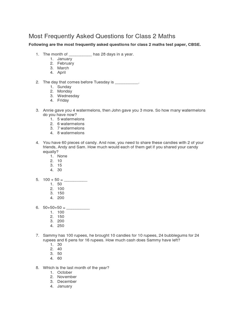 Math Class2 PDF | PDF | Teaching Mathematics