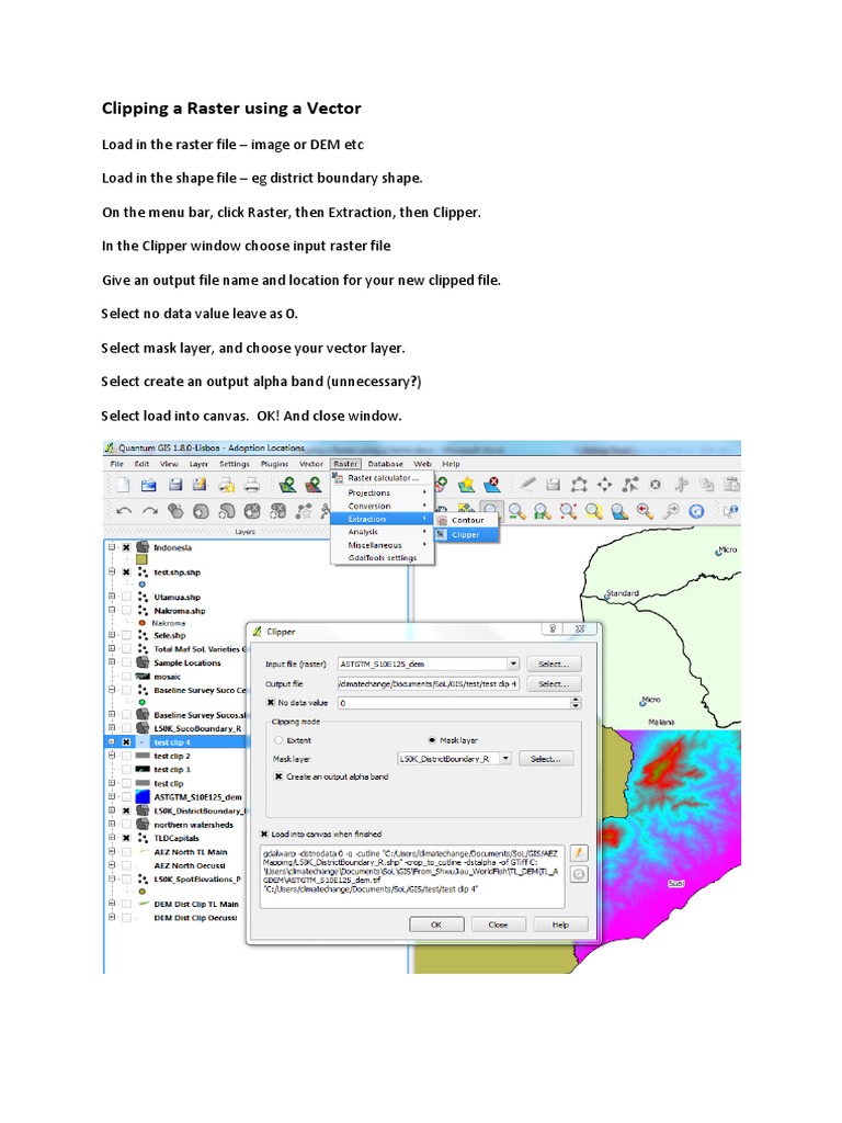 Clipping A Raster Using A Vector | PDF