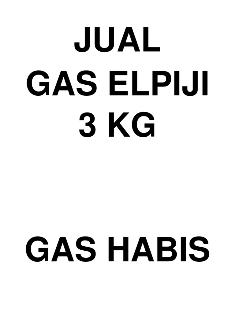 Jual Gas Elpiji 3 KG Murah | PDF